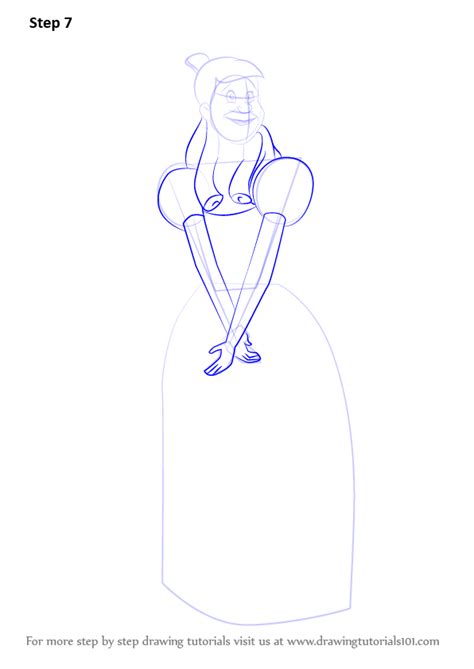 How To Draw Anastasia From Cinderella Cinderella Step By Step