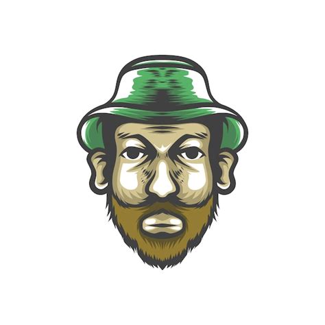 Premium Vector A Cartoon Image Of A Man Wearing A Green Hat And A Green Hat