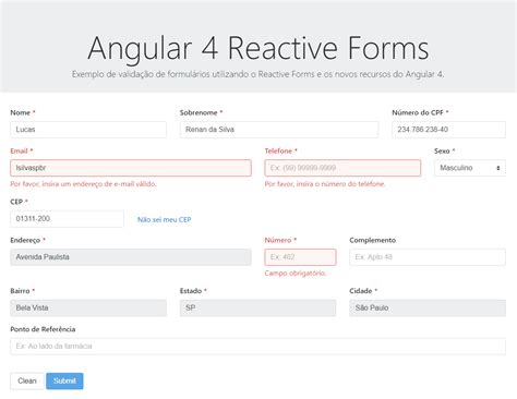 Github Lsilvaspbrangular Reactive Forms Formulário Em Angular 4 Com