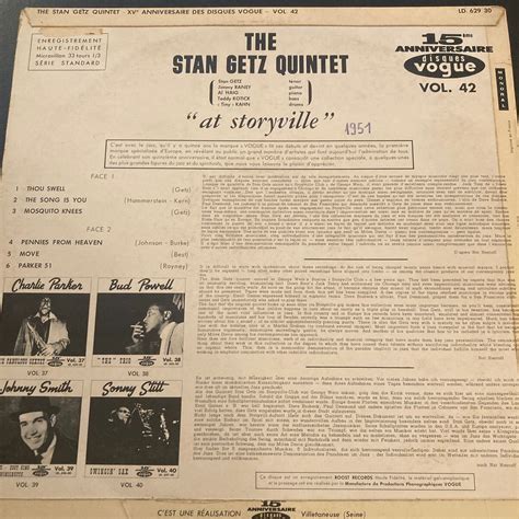 Yahooオークション The Stan Getz Quintet At Storyville フランス