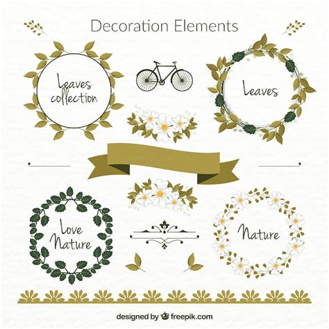 Elegantes Elementos Decorativos Vector Gratis