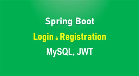 Spring Boot Login Example Rest Api With Mysql And Jwt Bezkoder
