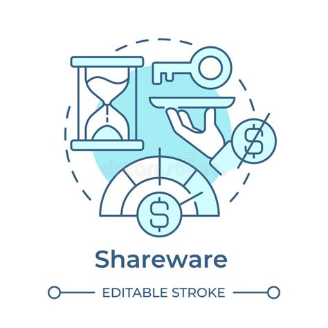 Shareware Soft Blue Concept Icon Stock Vector Illustration Of
