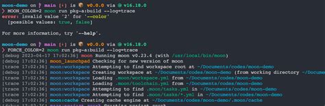 Bug V111 `mooncolor2` Env Is Regarded As Bool Arg And Not Work · Issue 787 · Moonrepo