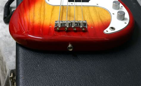 Fender Precision 1981 Cherry Sunburst Bass For Sale Andy Baxter Bass And Guitars Ltd