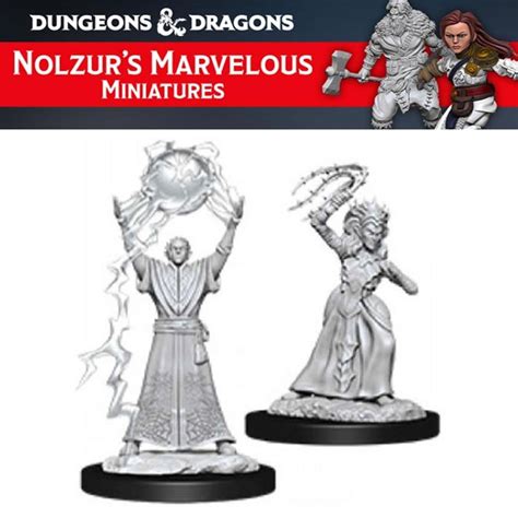 Nolzurs Marvellous Unpainted Drow Mage And Drow Priestess Patriot Games