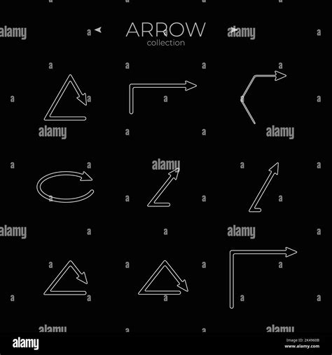 Line Arrow Icon Set Linear Arrow Icons Set Thin Line Style To Use In Web And Mobile UI