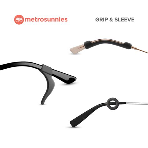 Metrosunnies Eyeglass Ear Grip Temple Tip Sleeve Anti Slip Soft