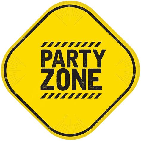 Amscan Construction Square Paper Plates 8 Pack 23cm Multi Big W