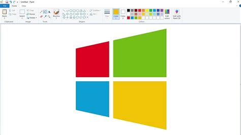 How To Draw The Microsoft Windows Logo Using Ms Paint How To Draw On