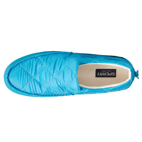 Shop Blue Mens Sperry Sperry Moc Sider Quilted Nylon Slippers Shoebacca