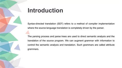 Syntax Directed Translation Ppt Compiler Construction Ppt