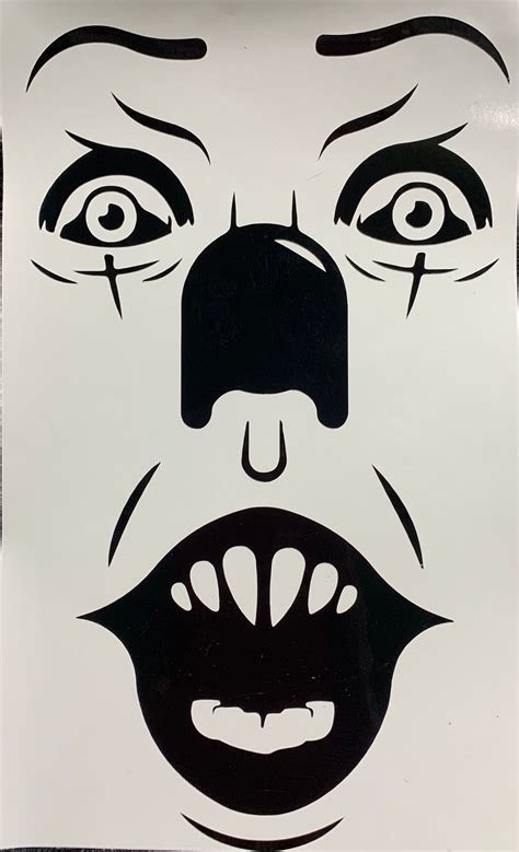 Scary Clown Pumpkin Carving Stencils Printable Printable Free Templates