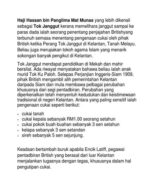 Haji Hassan Bin Panglima Mat Munas Pdf
