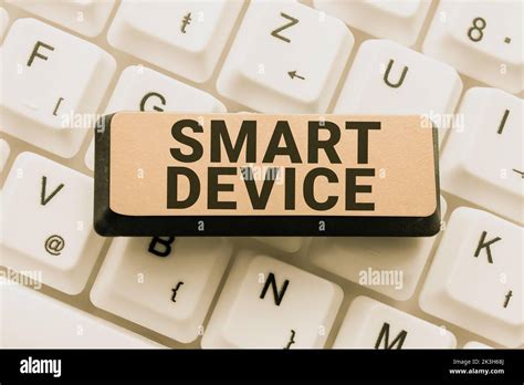 Writing Displaying Text Smart Device Internet Concept Electronic Gadget That Able To Connect