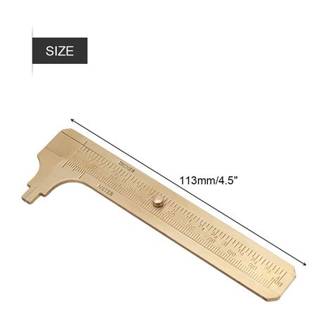 Brass Sliding Gauge Vernier Caliper Ruler Double Scales Mm Inch Vernier