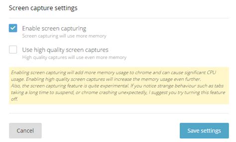 reduce chrome ram usage with the great suspender