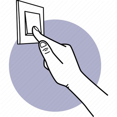 Switch Off Light Wall Hand Power On Pressing Button Icon Download On Iconfinder