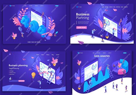 Premium Vector Set Of Web Page Design Templates For Business Concept