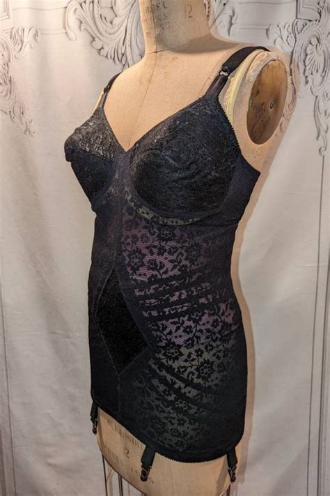 1940s 1950s Vintage Pinup Style Rago Longline Body Open Bottom Girdle