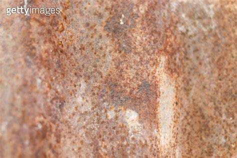 Old Rusty Zinc Sheet With Rough And Spotted Surface With Selective