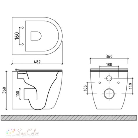Унитаз подвесной Teymi Lina Media T40105 безободковый (артикул SC ...