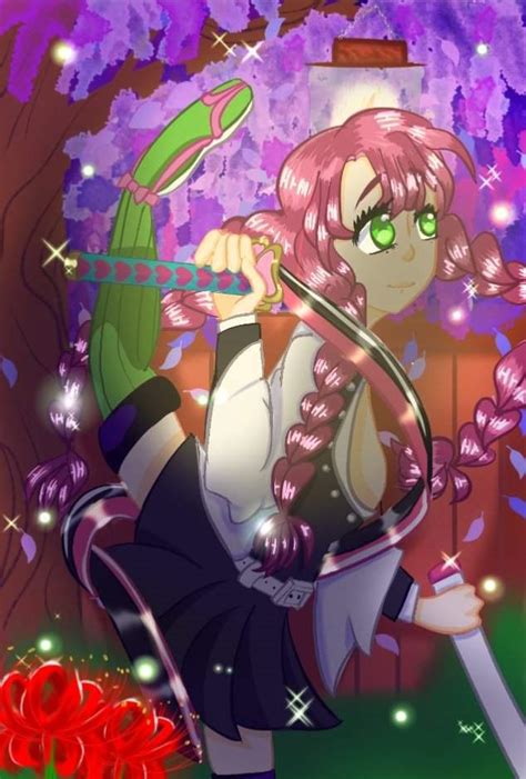 Mitsuri Kanroji Fanart Flying Pings Art Amino