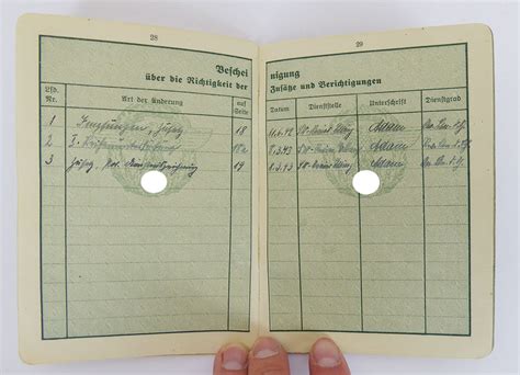 Polizei Dienstpass Danzig Schlender Antik