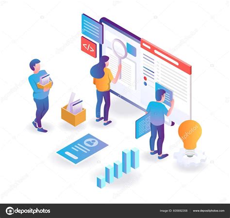Blog Web App Smartphone Developer Seo Optimization Stock Vector By