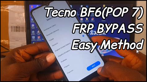 Tecno Bf6 Frp Bypass How To Remove Tecno Pop 7 Frp Youtube