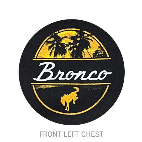 Ford Bronco Vintage Circle Sunset T Shirt Stangstuff