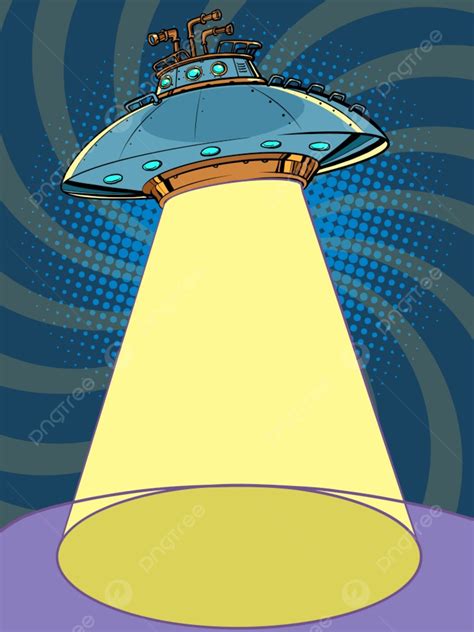 빛나는 탐조등 빔이 있는 Ufo 비행 접시 은하 탐조등 공상 Png 일러스트 및 벡터 에 대한 무료 다운로드 Pngtree
