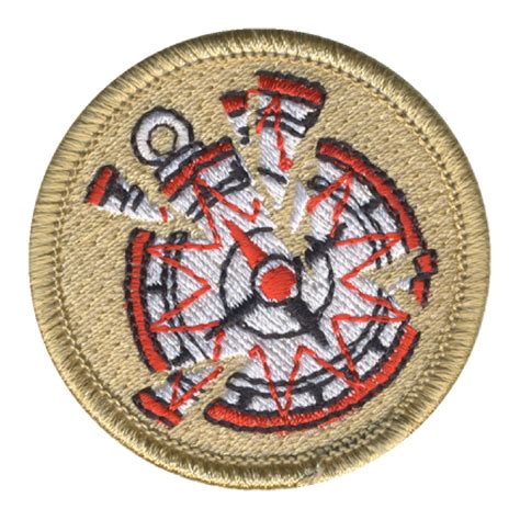 Broken Compass Patrol Patch Embroidered Scout Uniform Patch 2 In