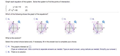 solved graph each equation of the system solve the system