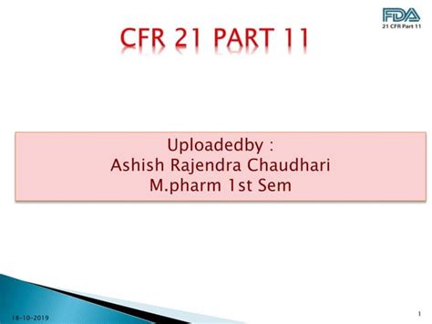 Cfr 21 Part 11 Ppt