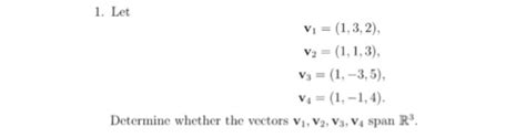 Solved Let V 1 1 3 2 V 2 1 1 3 V 3 1