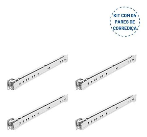 Kit 04 Blum White Polea Slides Mueble Con Cajones 25 Cm MercadoLibre