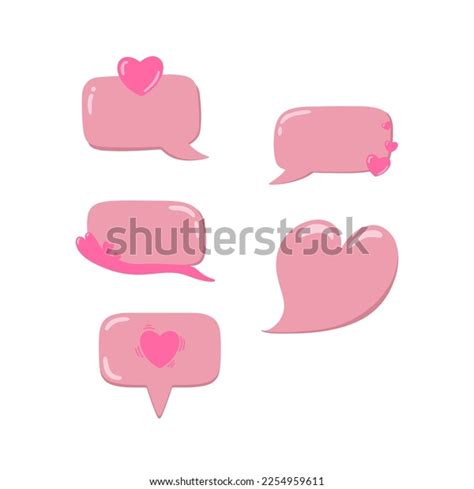 Simple Heart Themed Text Box Pink Stock Vector Royalty Free Shutterstock