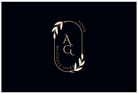 Ag Vector Logo With Wedding Ceremony For Branding Design 32186091