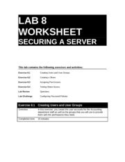 Lab Worksheet Lab Worksheet Securing A Server This Lab