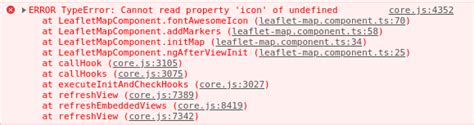Javascript Angular Leaflet Leaflet Awesomemarkers Cannot Read Property Icon Of
