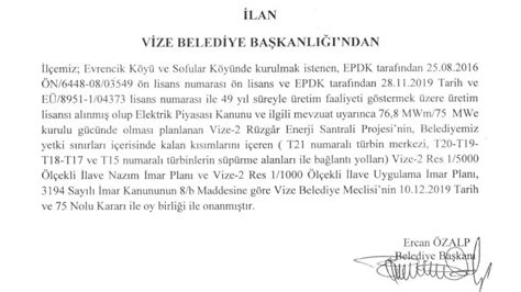 BELEDİYE BAŞKANLIĞINDAN