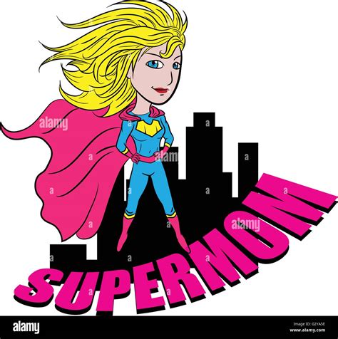 Super Mom Stock Vector Images Alamy