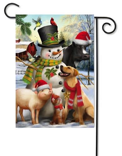 Winter Friends Decorative Garden Flag