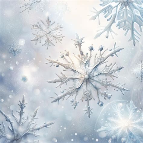 Premium Ai Image Snow Flakes