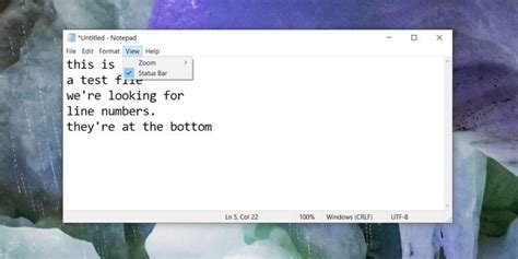 How To Get Line Numbers In Notepad On Windows