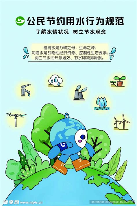 公民节约用水行为规范设计图广告设计广告设计设计图库昵图网
