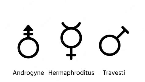 Premium Vector Gender Symbols Orientation Signs Set Outline Icons