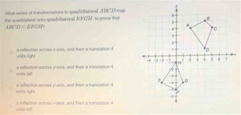 solved what series of transformations to quadrilateral abcd map the