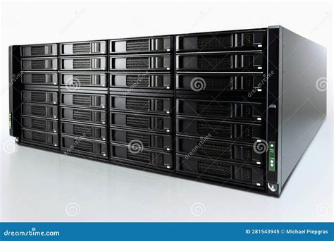 Rack Housing Server Data Storage Hardware Created With Generative Ai Technology Stock